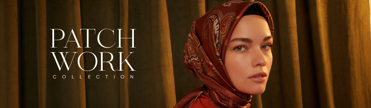 Patchwork Twill Silk Scarf