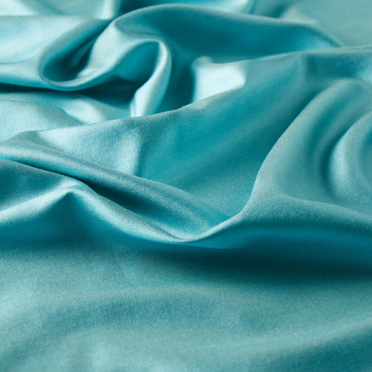 Cyan Reversible Silk Neck Scarf | Ipekevi