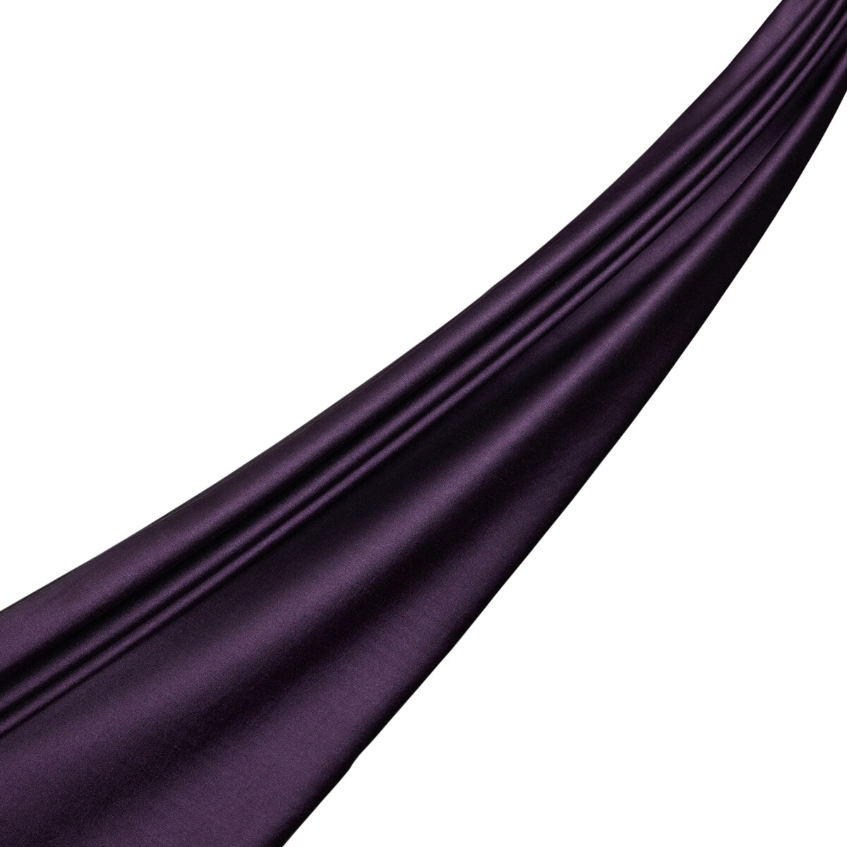 Eggplant Purple Reversible Silk Neck Scarf | Ipekevi