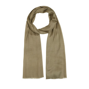 Khaki Green Plain Modal Scarf | Ipekevi
