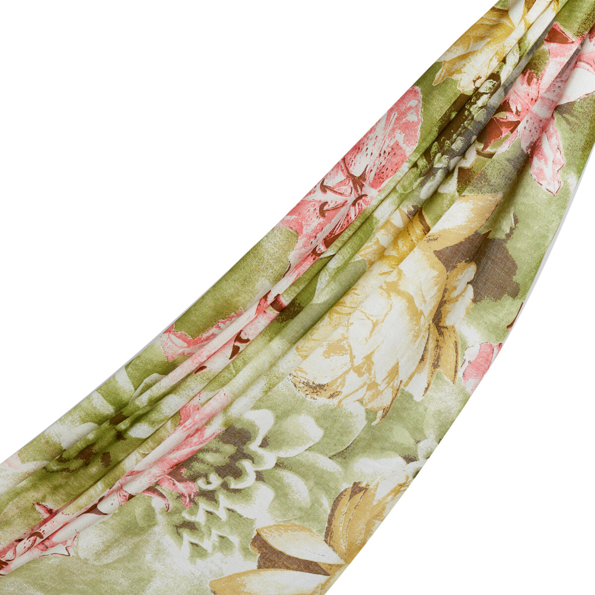Light Green Melancholy Print Modal Cotton Scarf | Ipekevi
