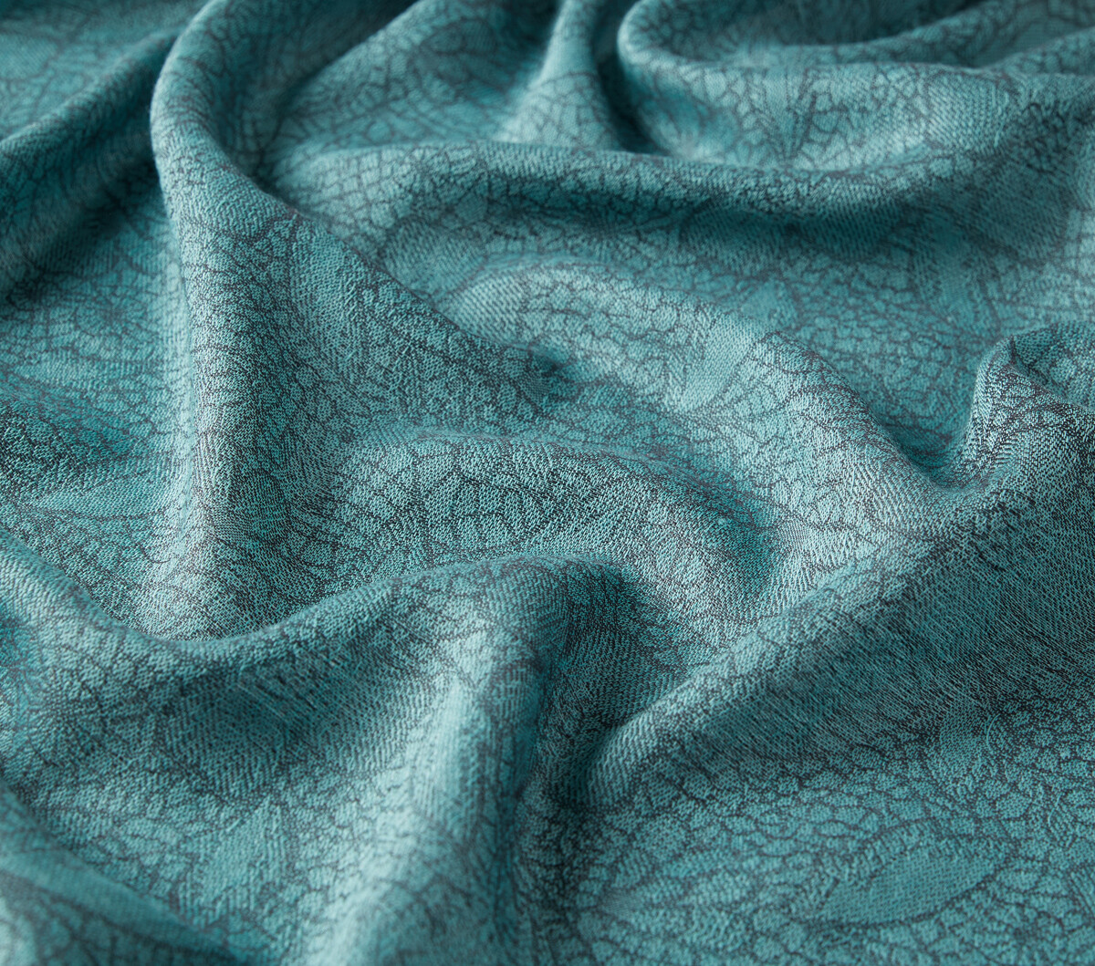 Mentol Dantel Mine Desenli Şal Blend ipekevi